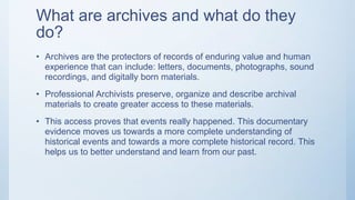 Archives presentation1 19 | PPT