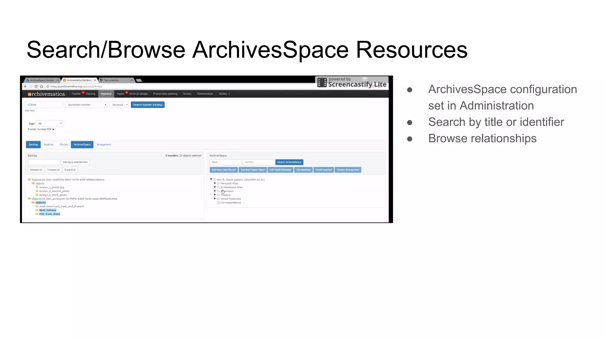 ArchivesSpace-Archivematica-DSpace Workflow Integration | PDF