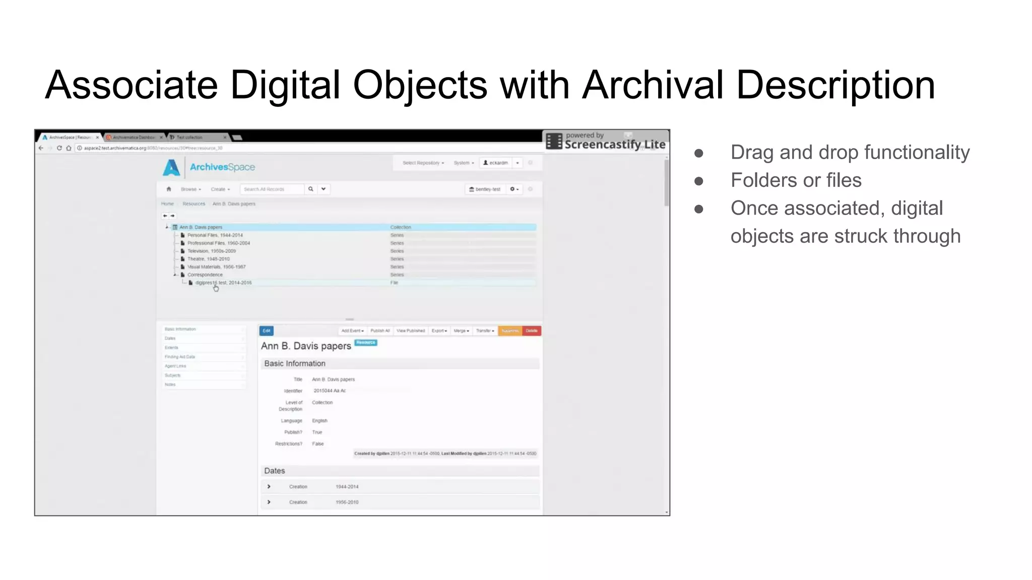 ArchivesSpace-Archivematica-DSpace Workflow Integration | PDF