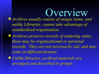 Archiving | PPT