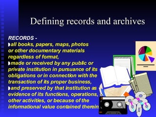 Archiving | PPT