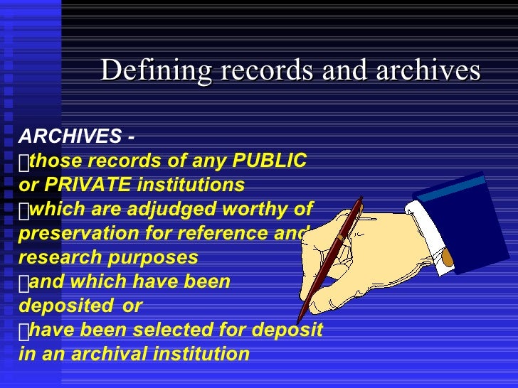 Archives Meaning