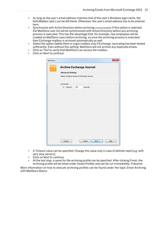 Archiving emails-from-microsoft-exchange-2013 | PDF