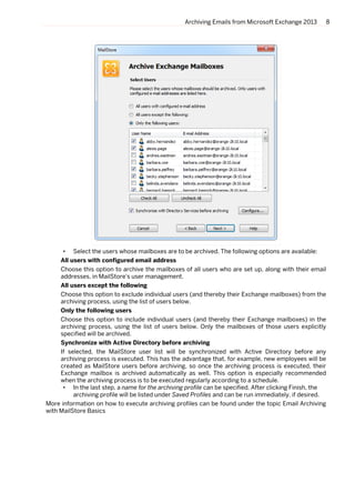 Archiving emails-from-microsoft-exchange-2013 | PDF