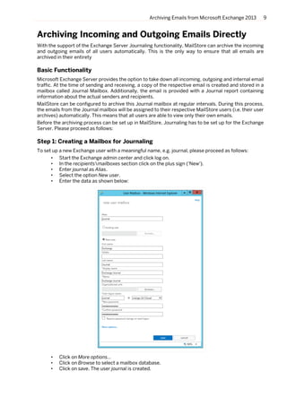 Archiving emails-from-microsoft-exchange-2013 | PDF