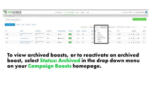 Archiving a Boost | PPT