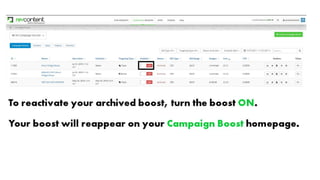 Archiving a Boost | PPT