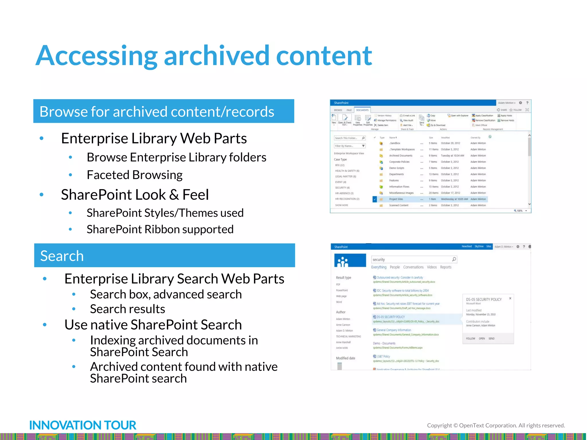 Archiving and compliance for SharePoint on premise and online | PDF