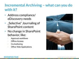 Archiving and compliance for SharePoint on premise and online | PDF