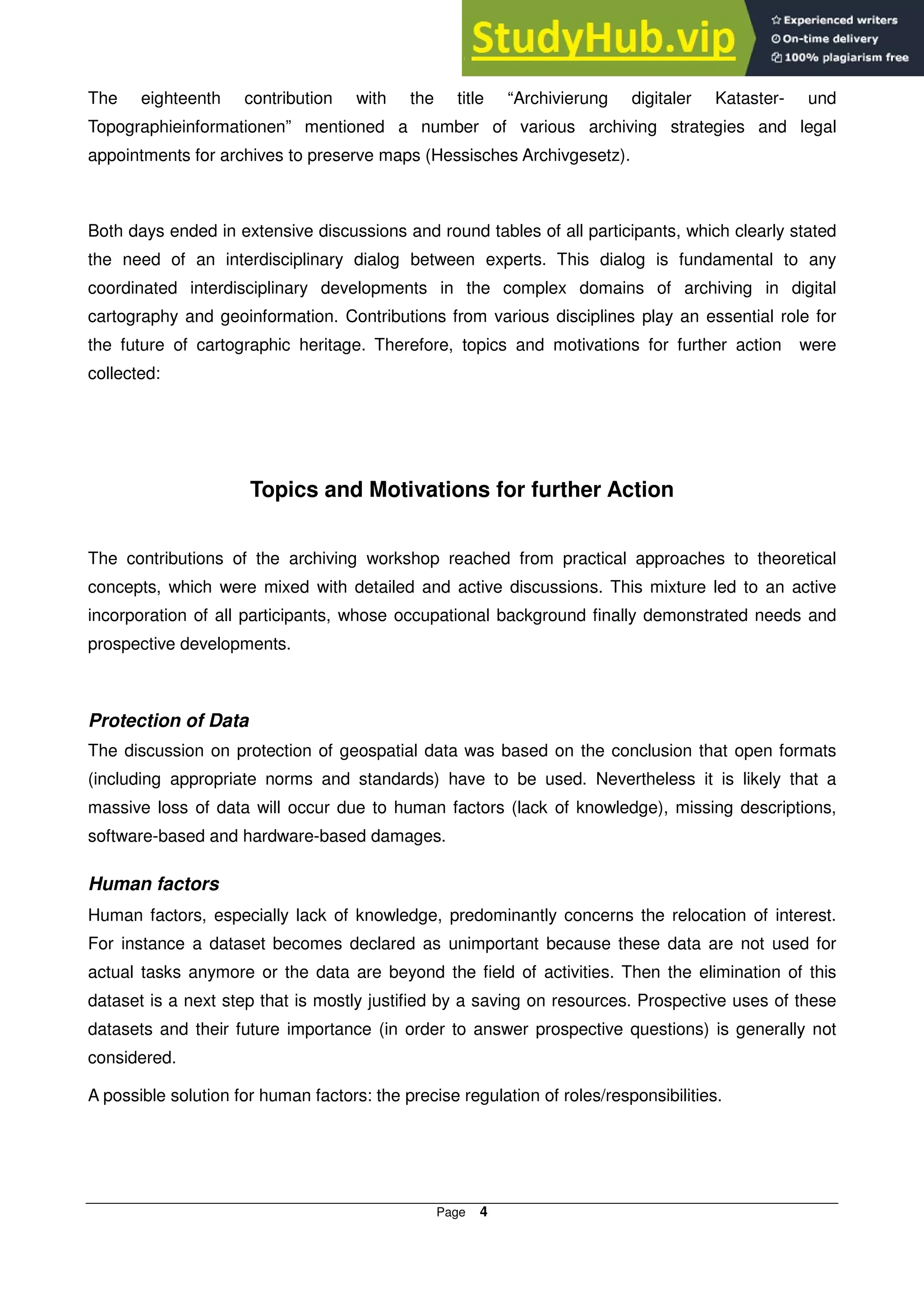 Archiving In Digital Cartography And Geoinformation | PDF