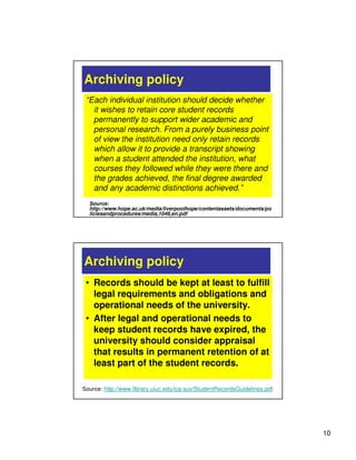 Archiving the registrar's records | PDF