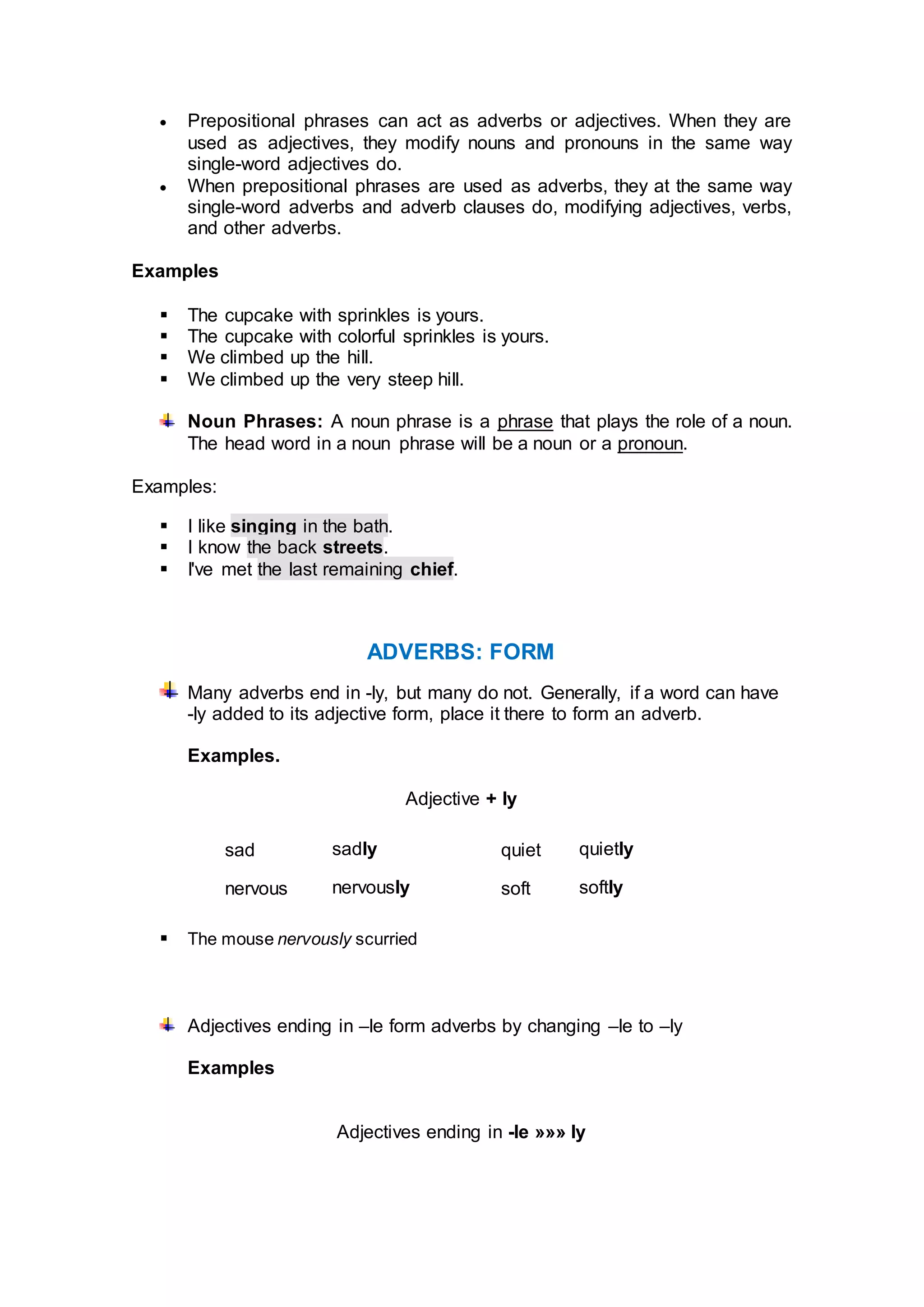 ADVERBS DOCUMENT | DOCX