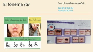 Aprendiendo el fonema /b/, números y vocabulario básico en español | PPTX