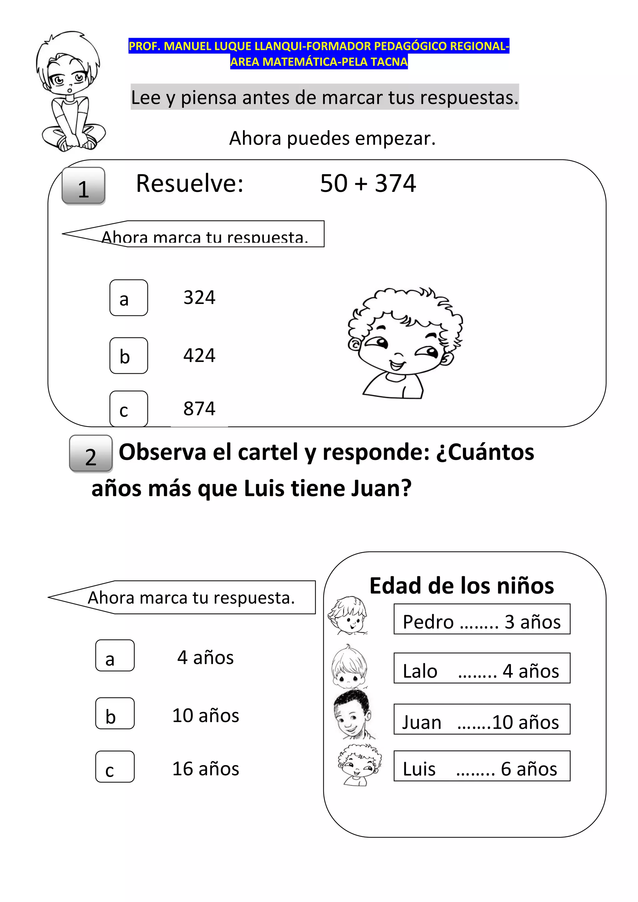 PUEBAS ECE EJEMPLOS | PDF