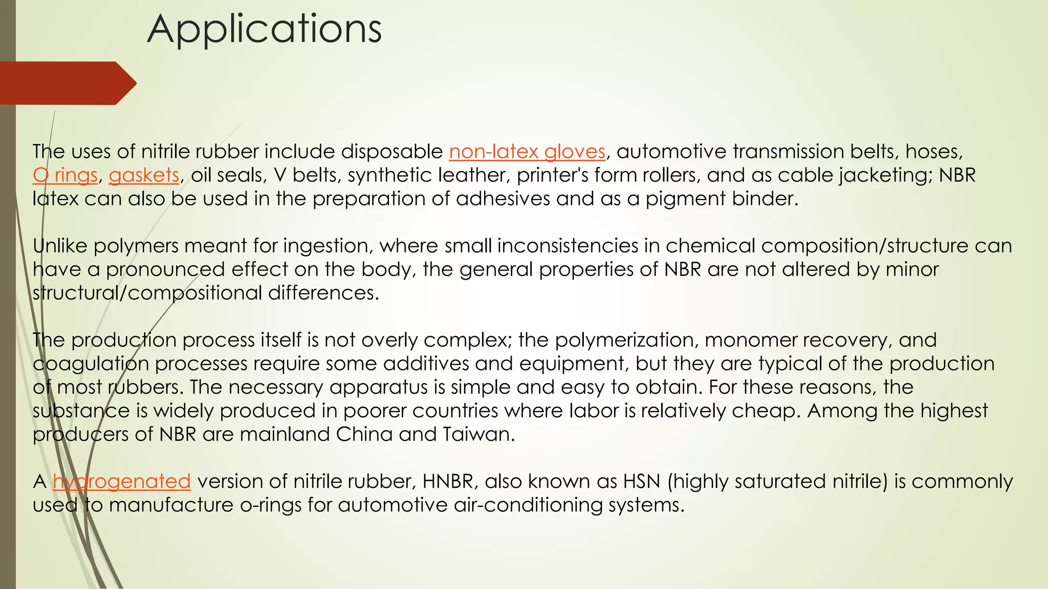 NITRIL RUBBER (NBR) | PPTX