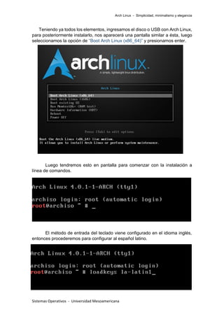 Manual de Instalación - Arch linux | PDF