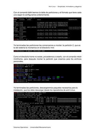 Manual de Instalación - Arch linux | PDF