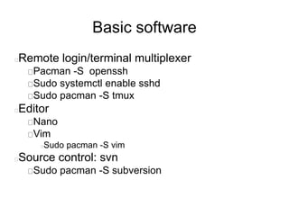 Archlinux dev environment | PPT