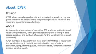 Archonnex at ICPSR | PPT