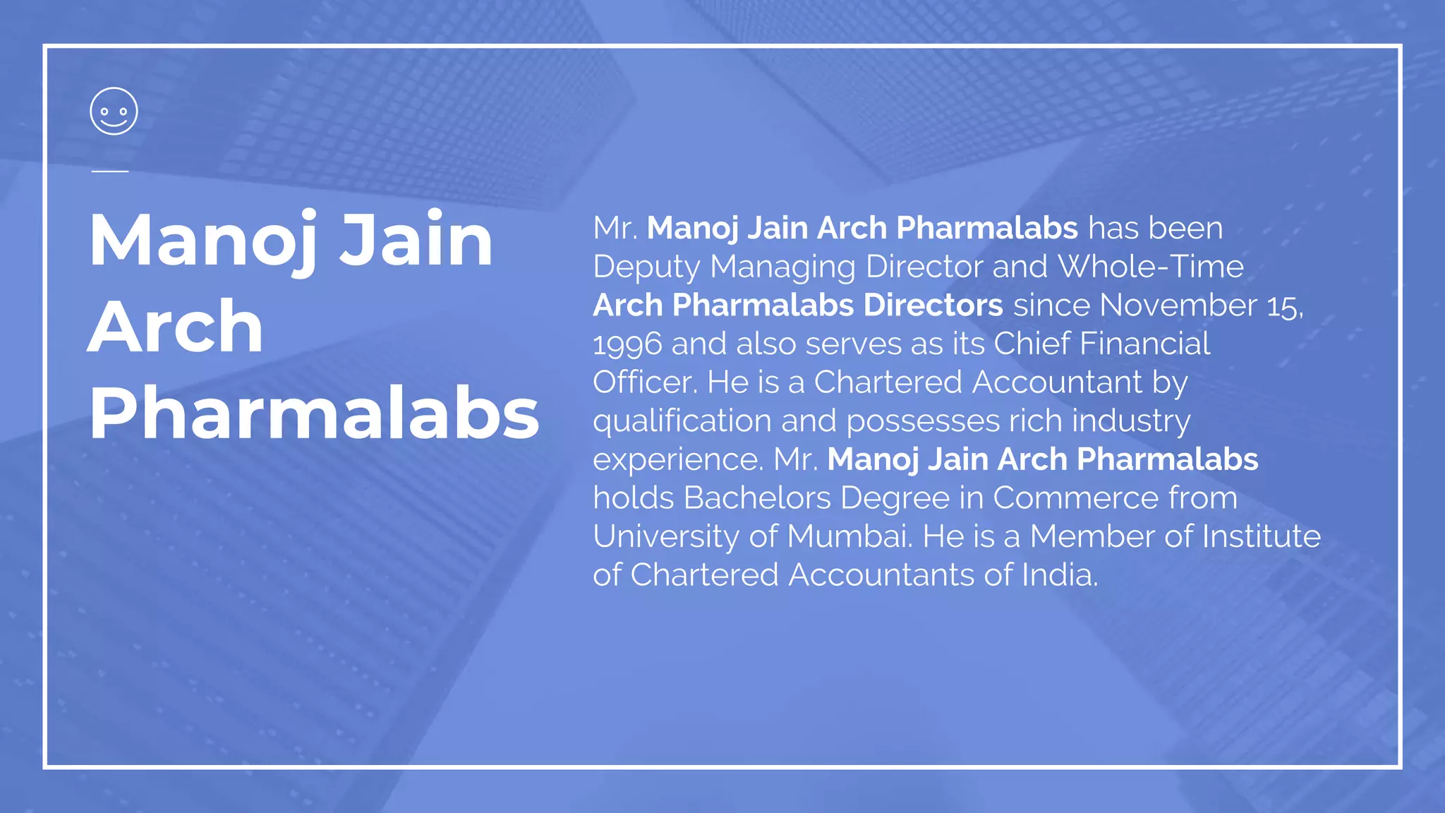 Arch pharmalabs directors information | PPTX