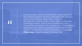 Arch pharmalabs directors information | PPTX