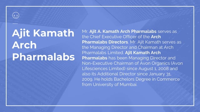 Arch pharmalabs directors information | PPT