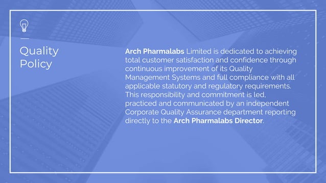 Arch pharmalabs directors information | PPT