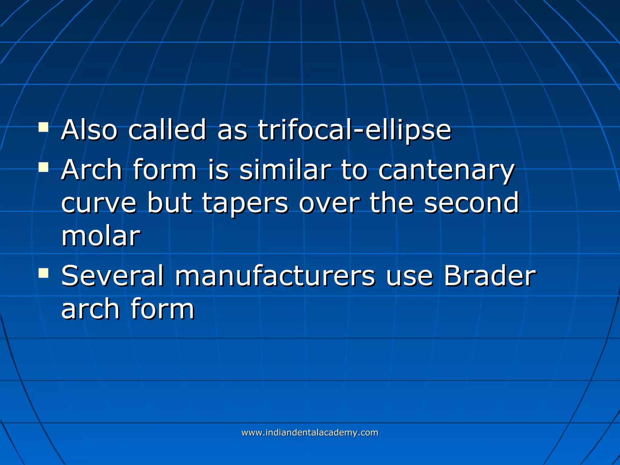 Arch Form in orthodontics /certified fixed orthodontic courses by ...