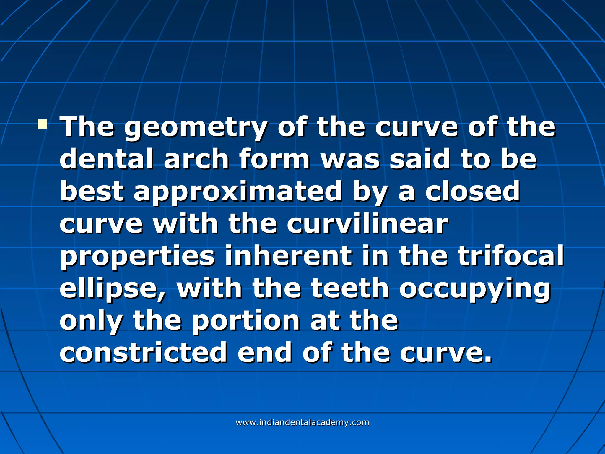 Arch Form in orthodontics /certified fixed orthodontic courses by ...