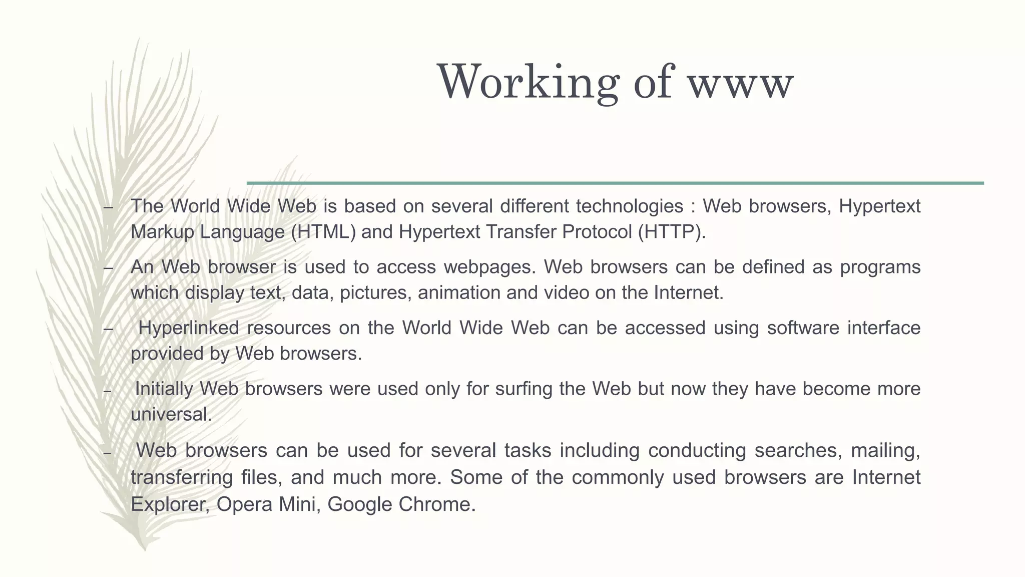 Archtecture of world wide web | PPTX