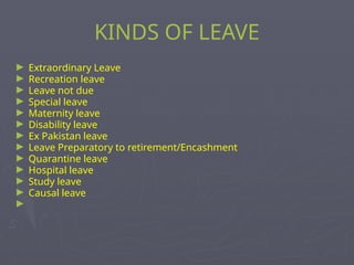 The revised leaves rules 1981........... | PPTX