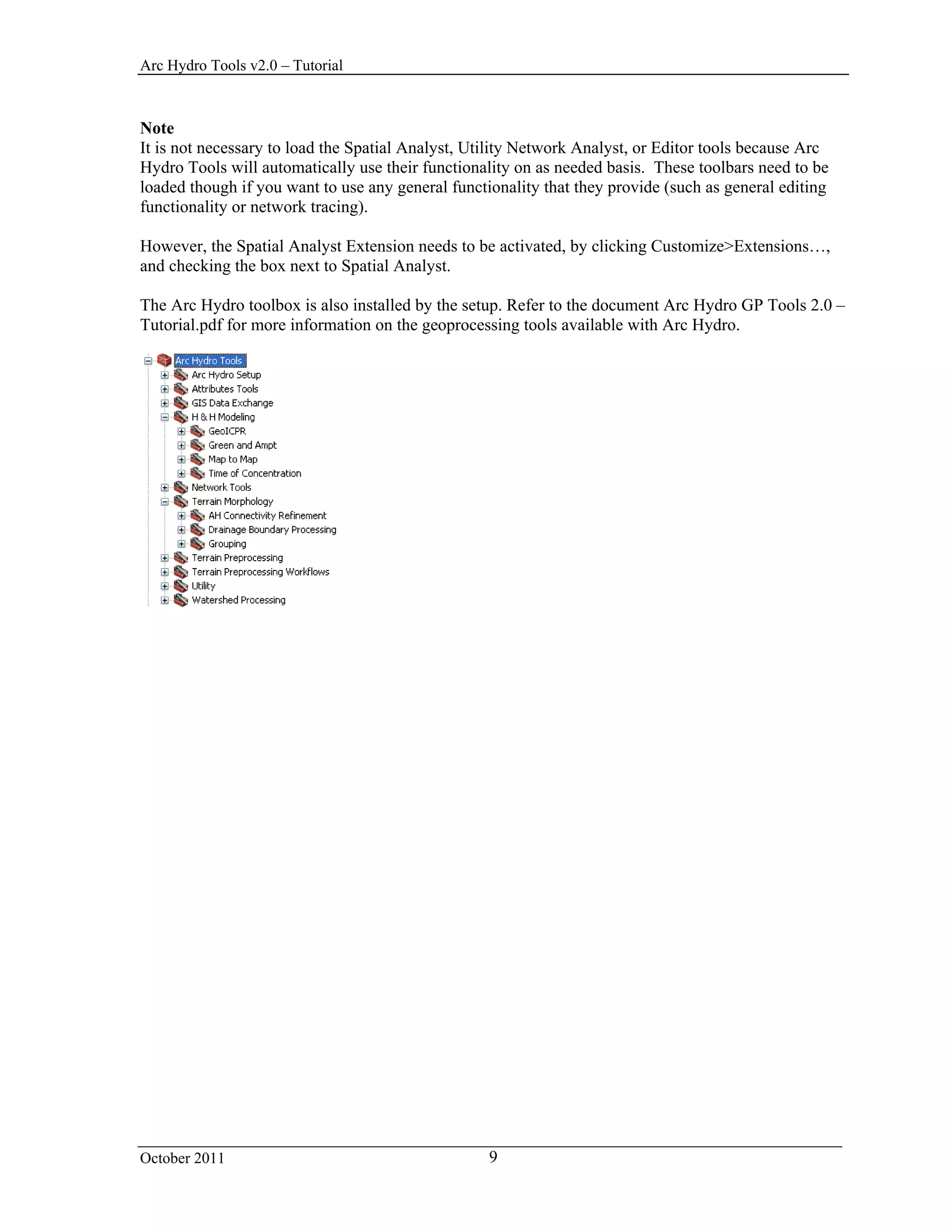 Arc hydro tools 2.0 tutorial | PDF
