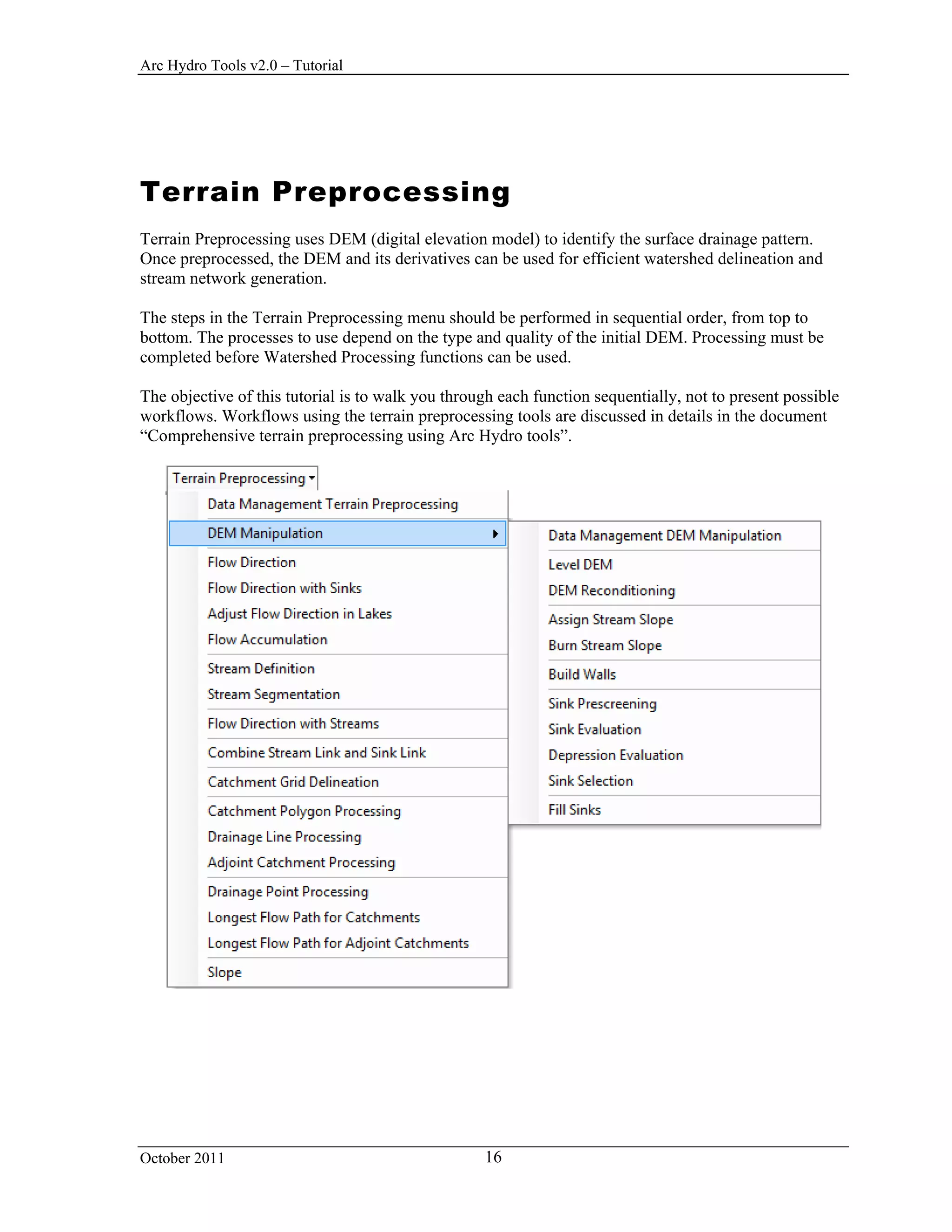 Arc hydro tools 2.0 tutorial | PDF