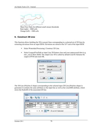 Arc hydro tools 2.0 tutorial | PDF