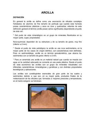Arcilla monografia | DOCX