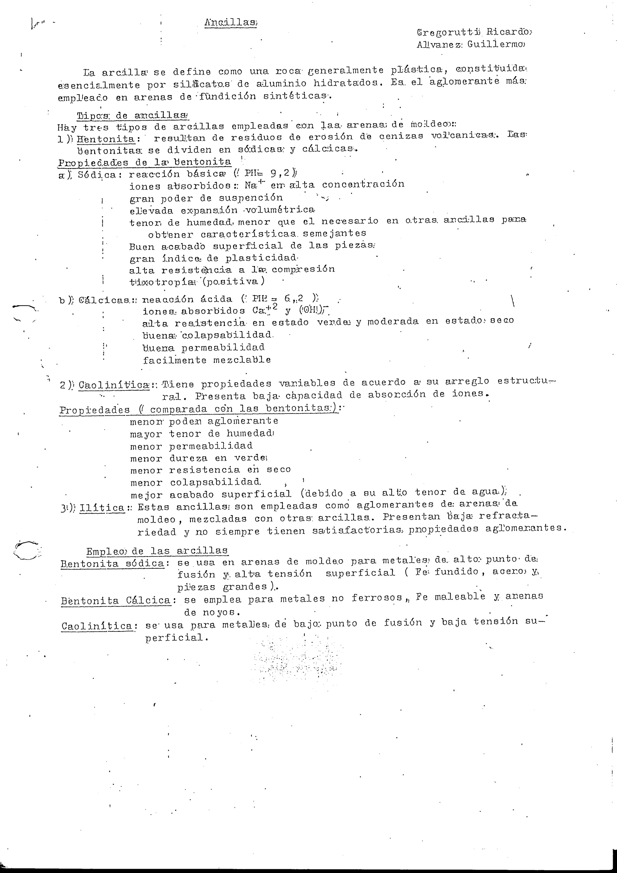 Arcillas para moldeo | PDF