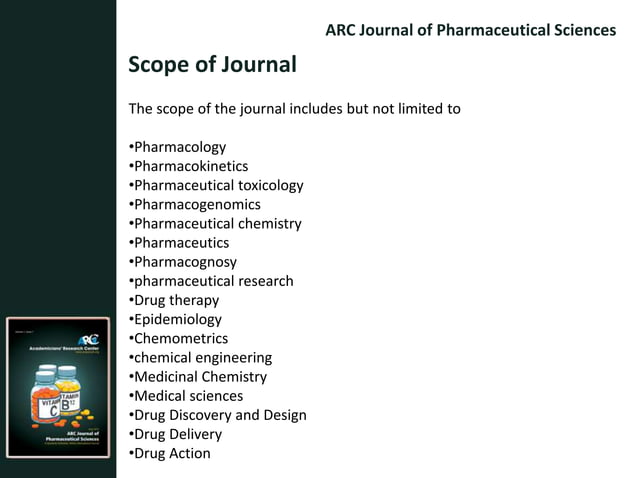 ARC Journal of Pharmaceutical Sciences | PPTX