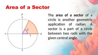 Arc Length, Area of A sector and solving Problems in Real Life ...