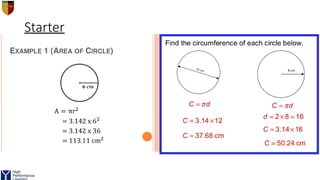 Arc Length and Sector Area- Year 11.pptx