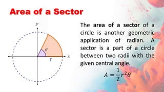 Arc Length & Area of a Sector.pptx | Geography | Science