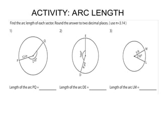MATHEMATICS 10 Arc Length _Sectors_Segment | PPT