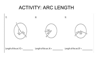 MATHEMATICS 10 Arc Length _Sectors_Segment | PPT