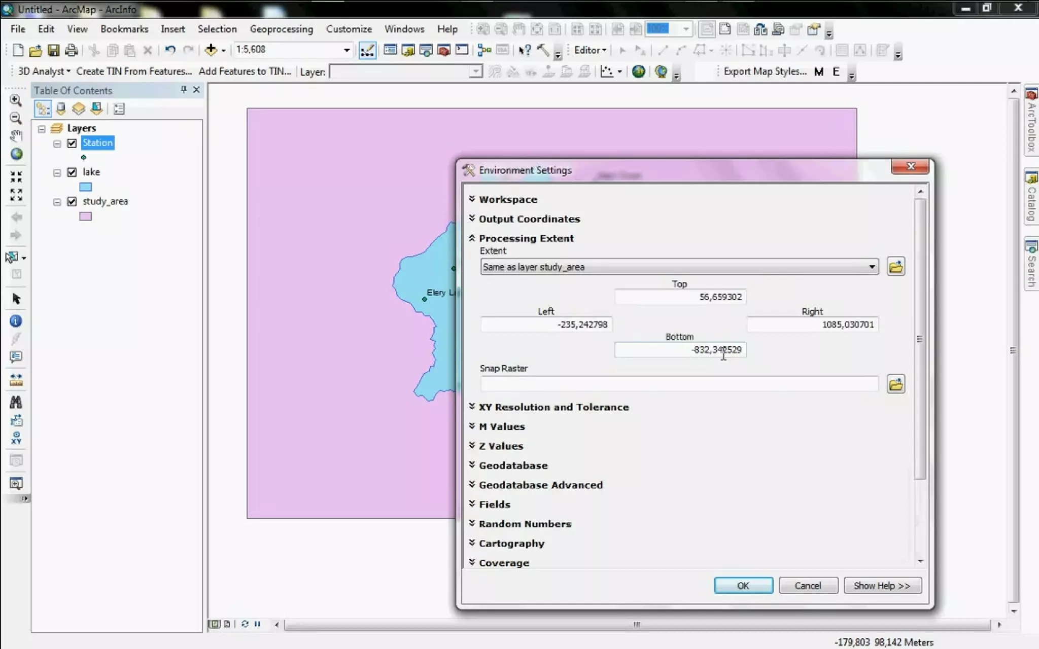 Arc map arcscene gis interpolation kriging method mono lake arcmap 10 | PPT