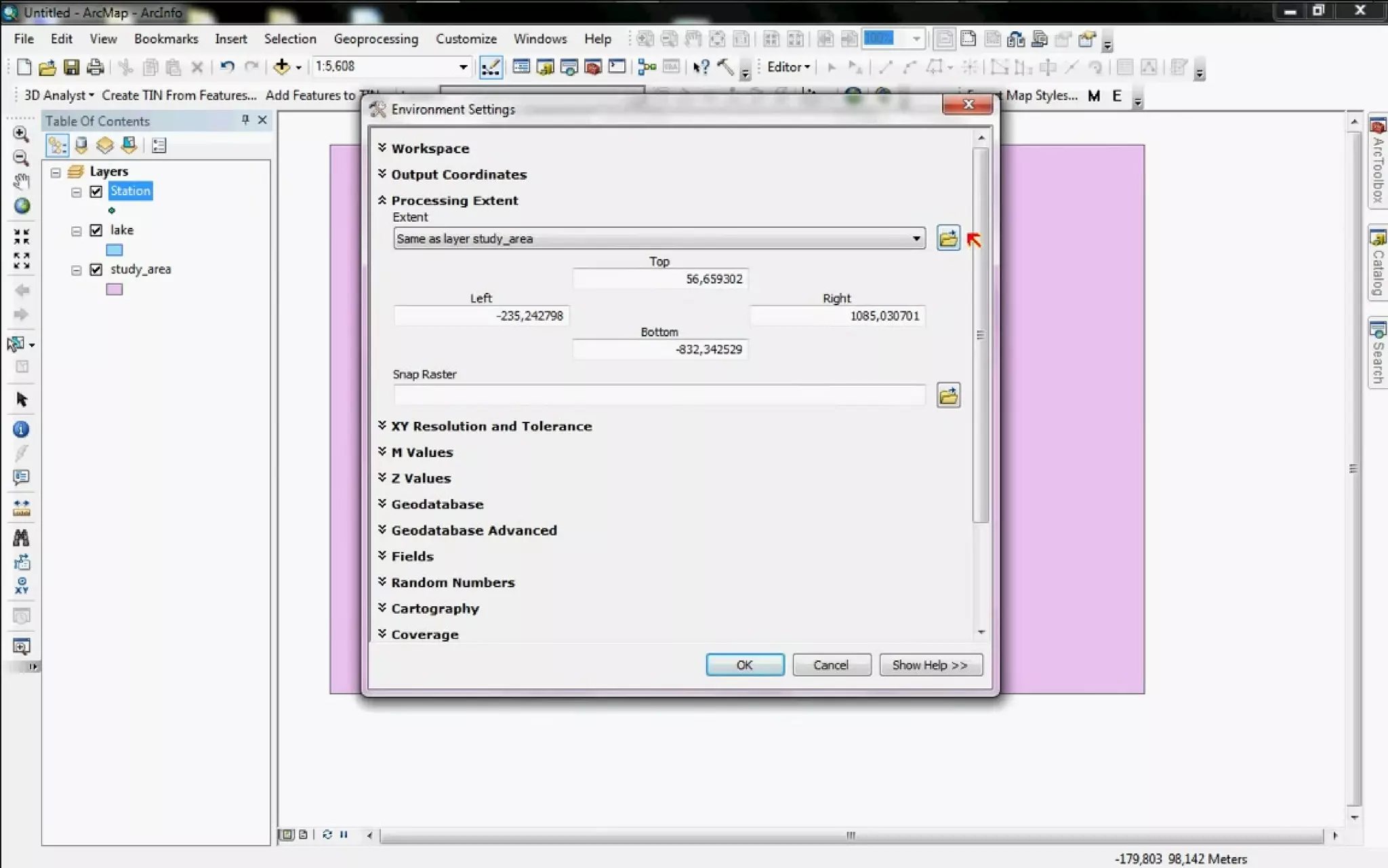 Arc map arcscene gis interpolation kriging method mono lake arcmap 10 | PPT