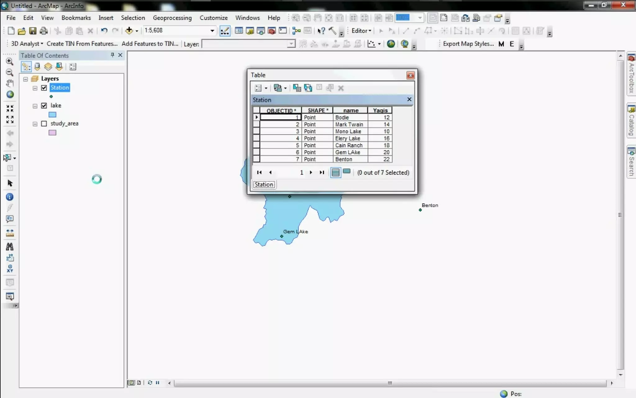 Arc map arcscene gis interpolation kriging method mono lake arcmap 10 | PPT