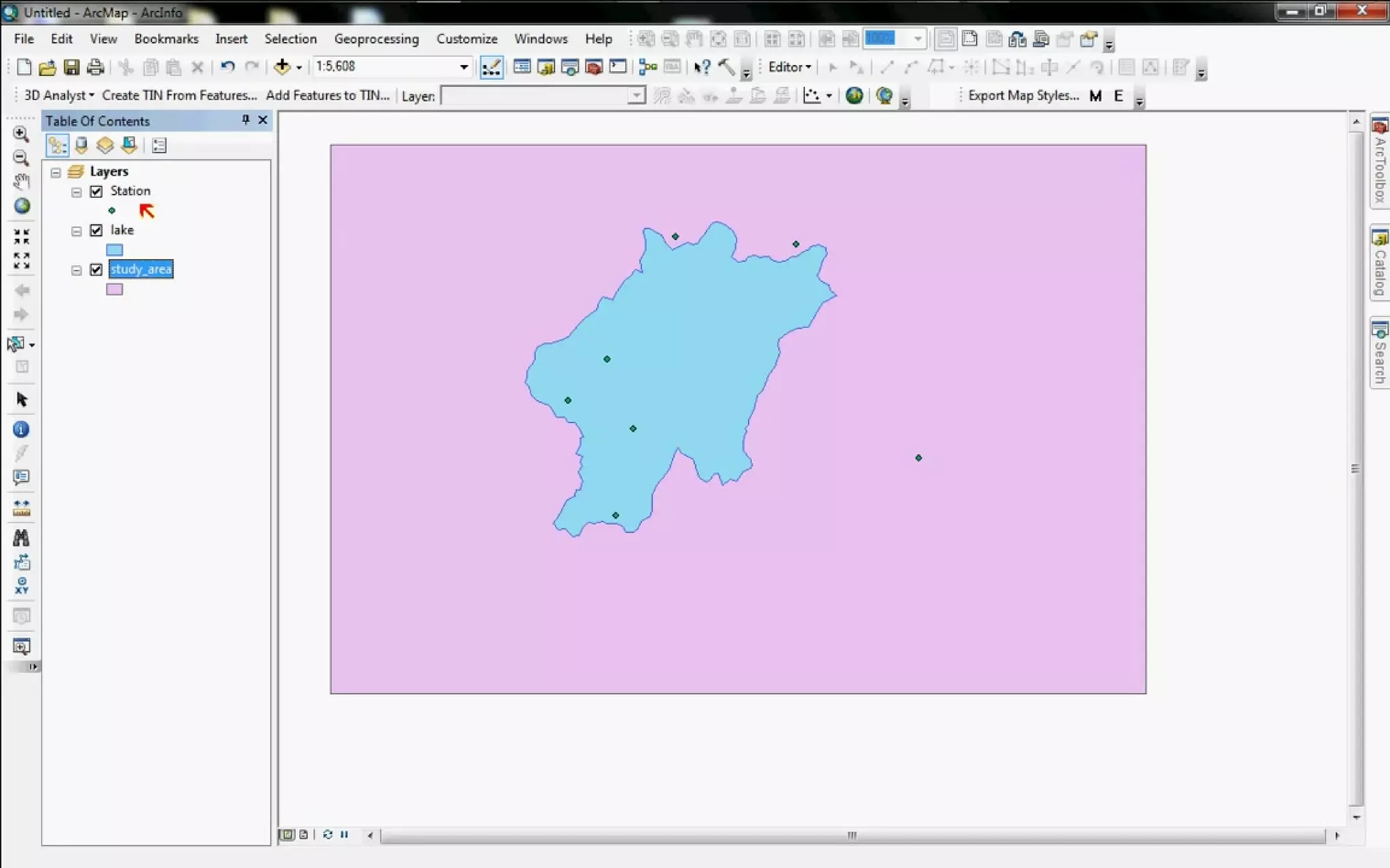 Arc map arcscene gis interpolation kriging method mono lake arcmap 10 | PPT