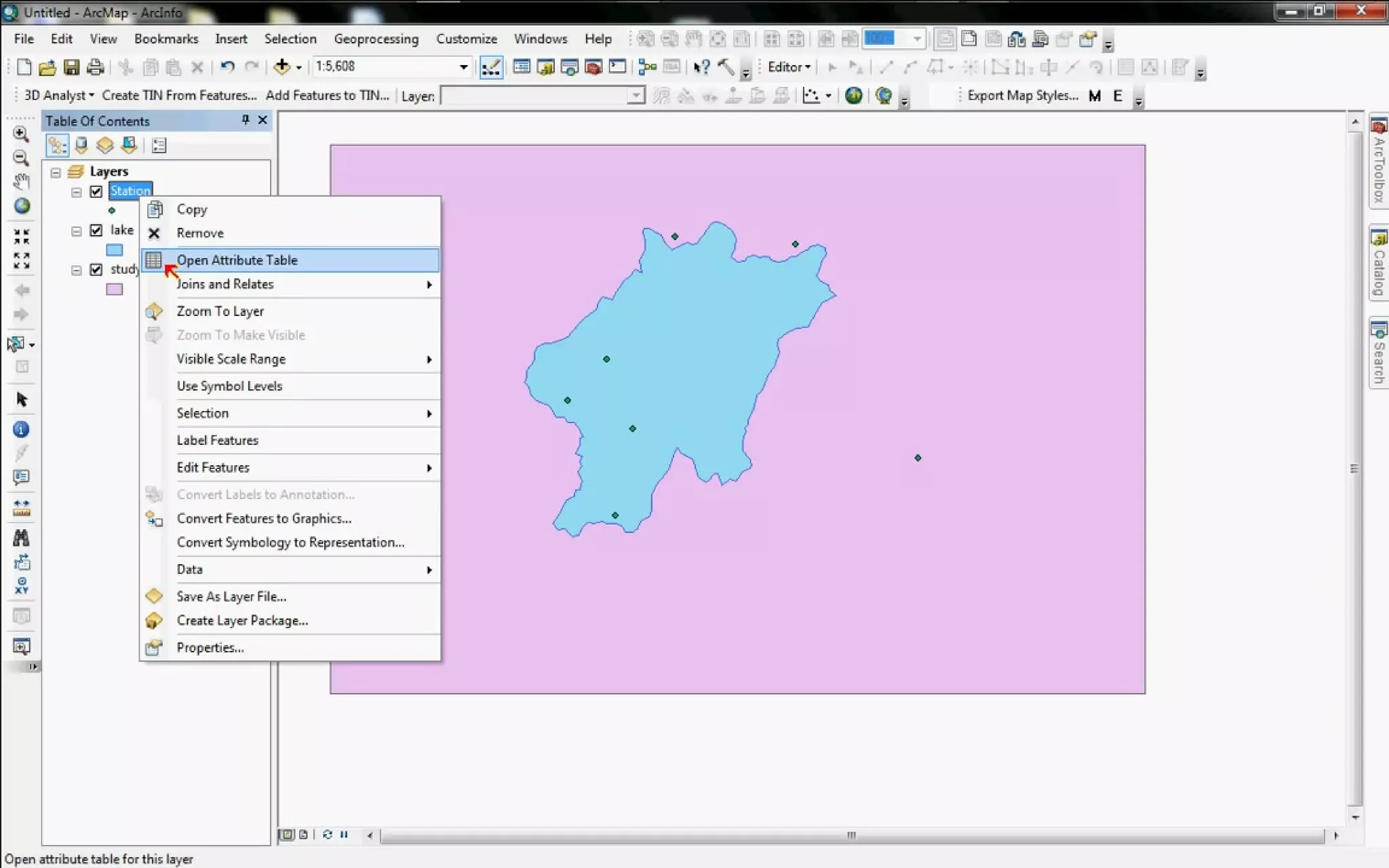 Arc map arcscene gis interpolation kriging method mono lake arcmap 10 | PPT