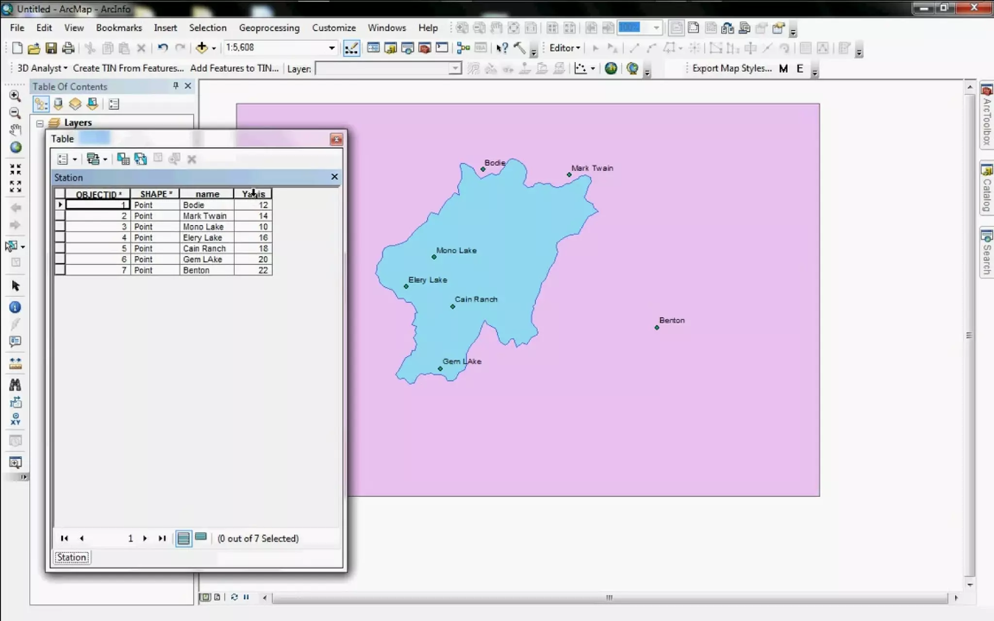 Arc map arcscene gis interpolation kriging method mono lake arcmap 10 | PPT