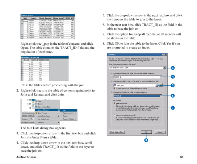 ArcMap_Tutorial.pdf Exploring your data Opening an existing map document | PPT
