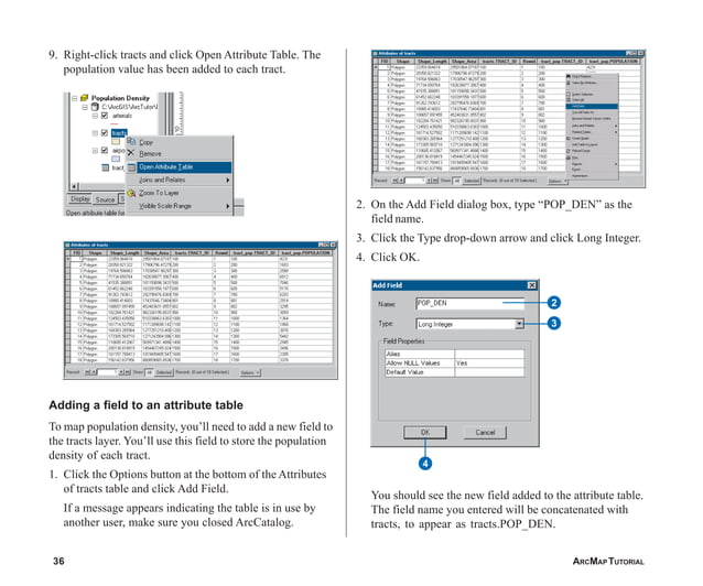 Arcmaptutorialpdf Exploring Your Data Opening An Existing Map